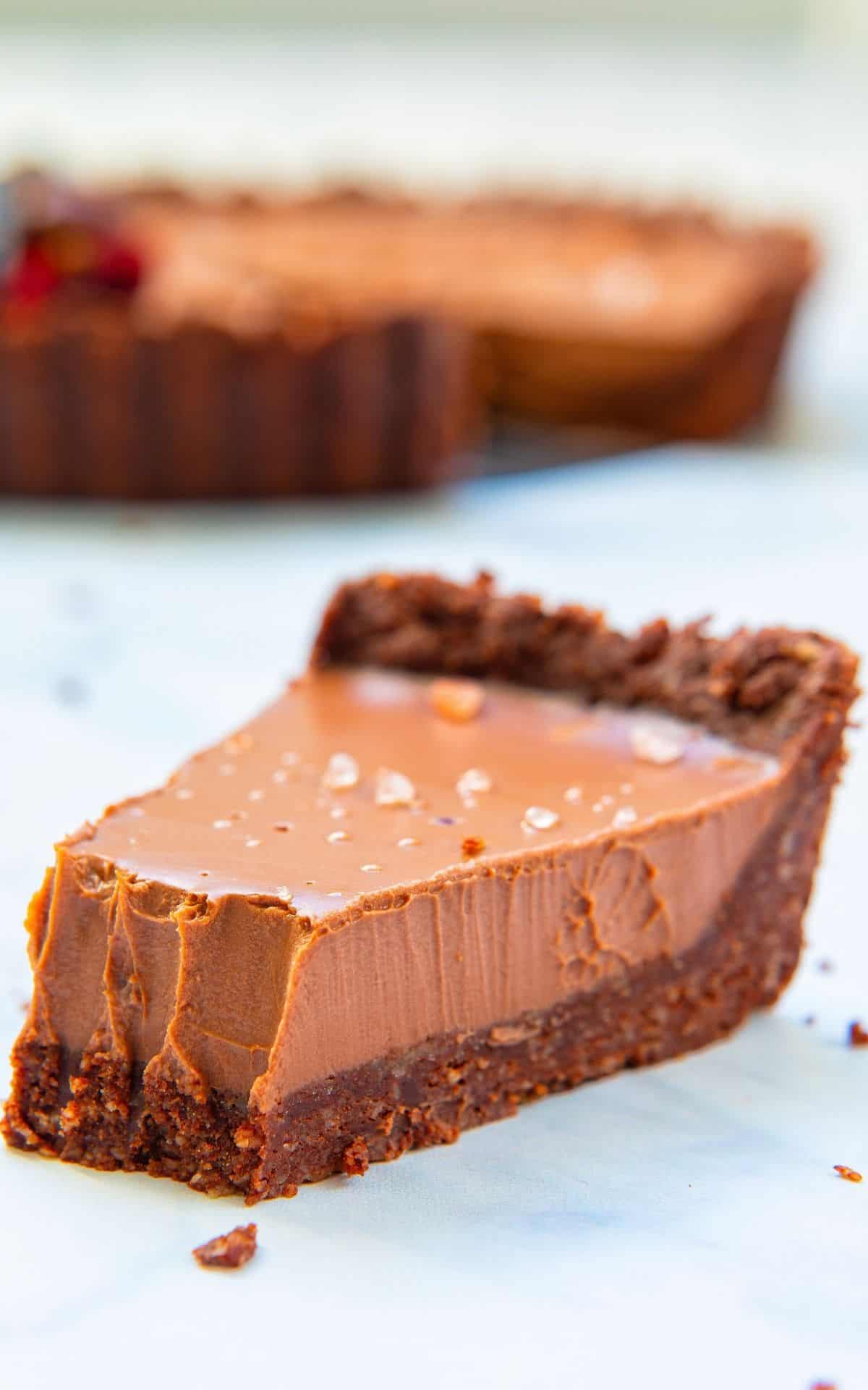 Vegan Chocolate Tart gluten free Healthy Living James