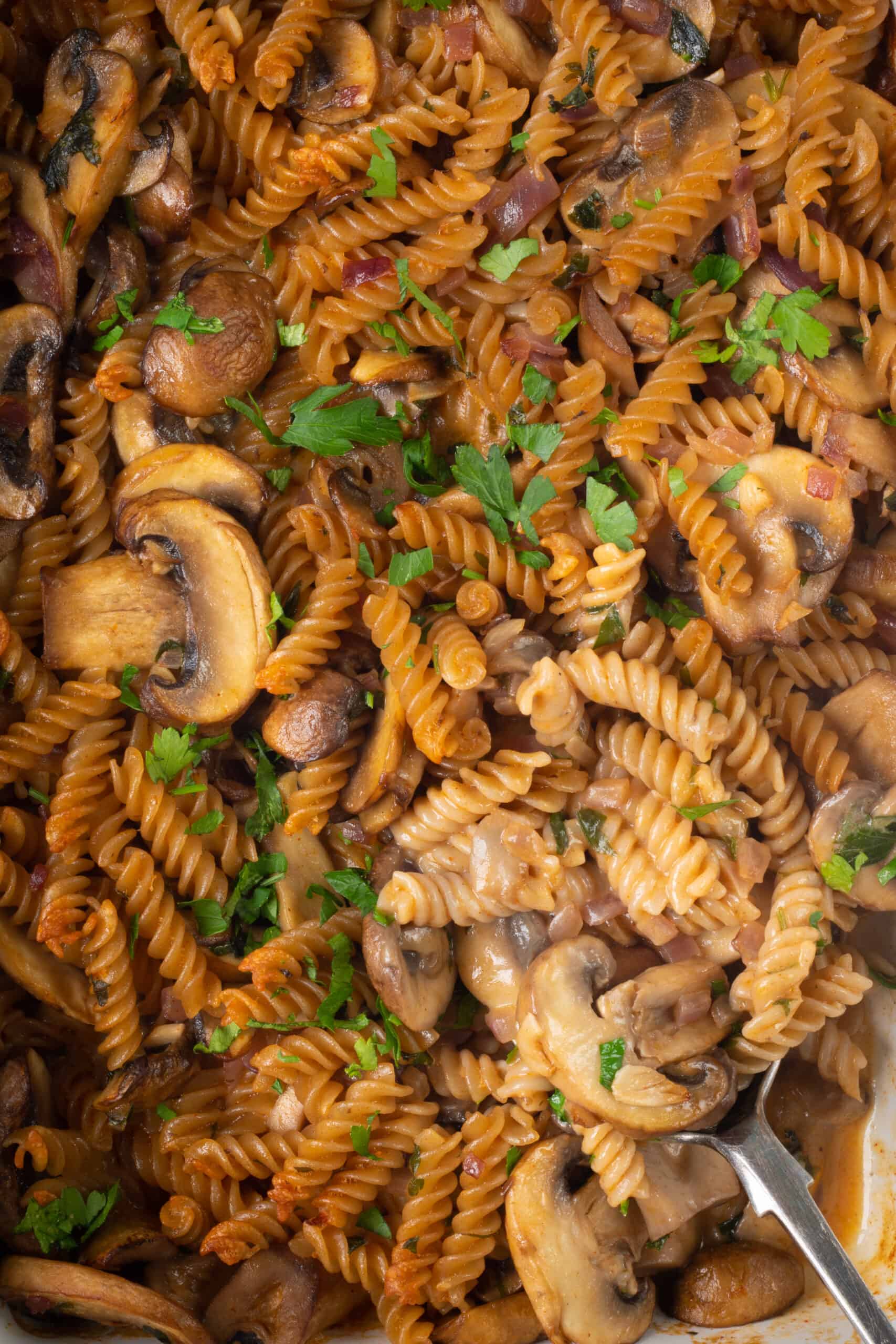 Mushroom Stroganoff Pasta Bake (Vegan) - Healthy Living James