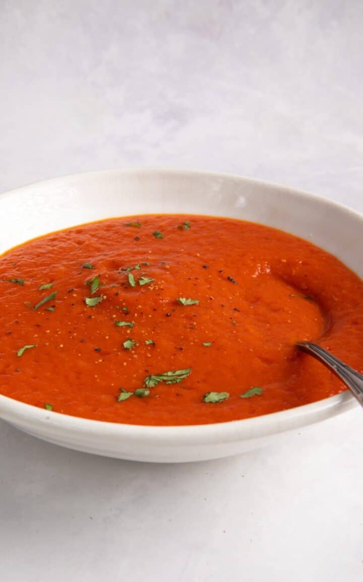 Easy Red Pepper and Tomato Soup - Healthy Living James