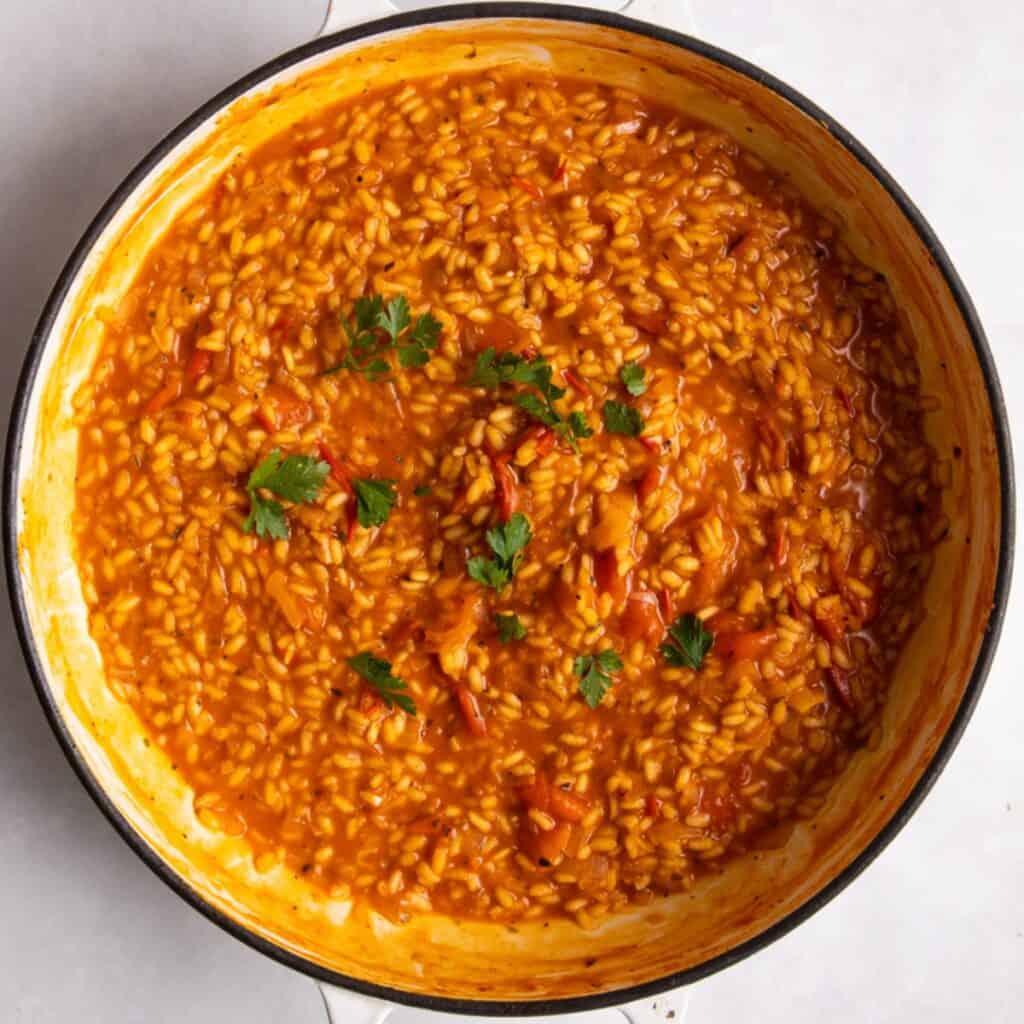 Easy One Pot Tomato Risotto - Healthy Living James