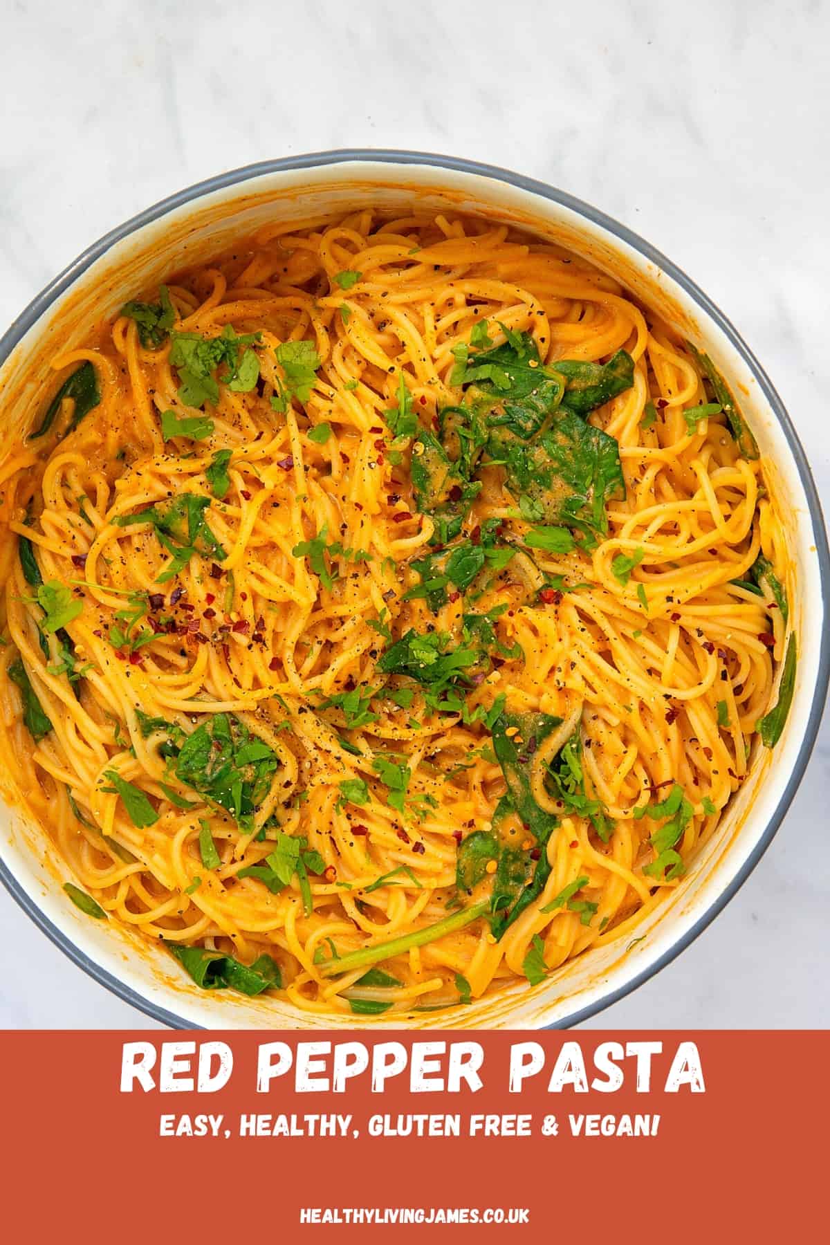 Red Pepper Pasta - Healthy Living James