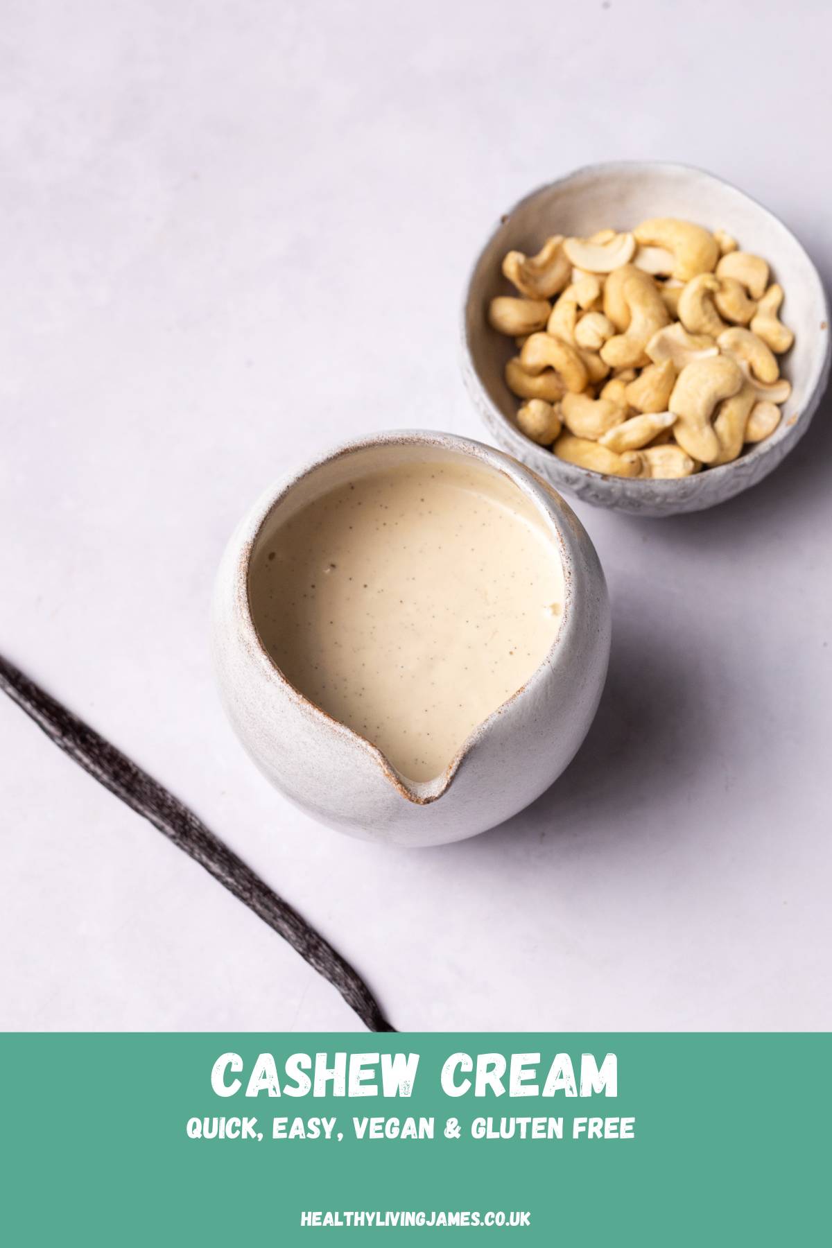 Vegan Cashew Cream (4 ingredients) - Healthy Living James