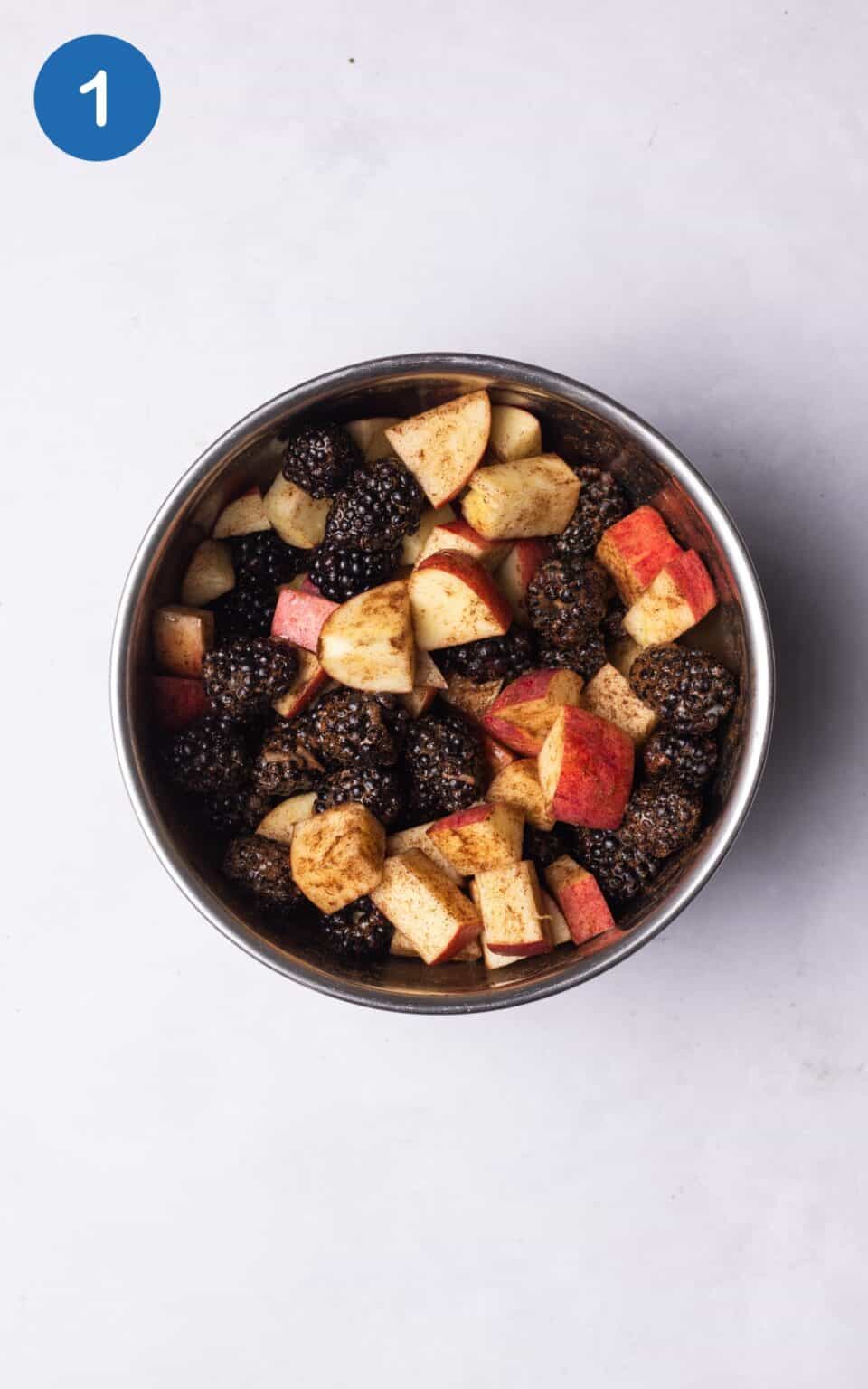 Easiest Apple and Blackberry Crumble - Healthy Living James