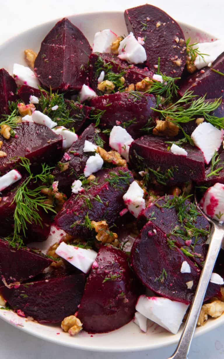 Easy Beetroot Salad (with a dill dressing!) - Healthy Living James