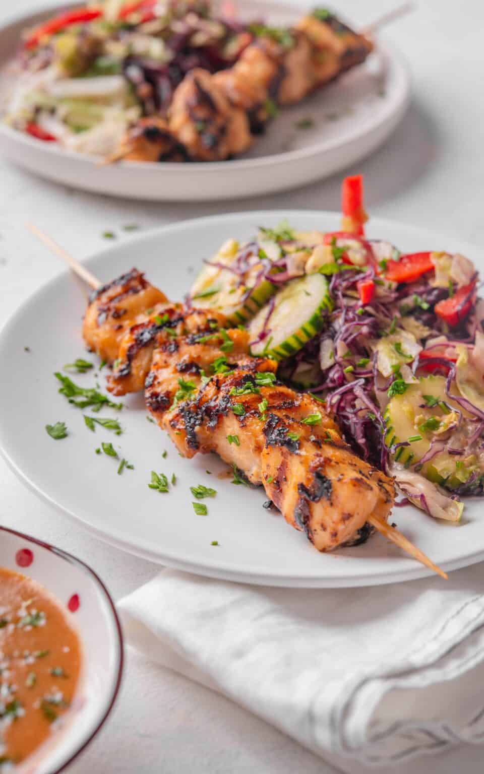 Chicken Satay Salad - Healthy Living James