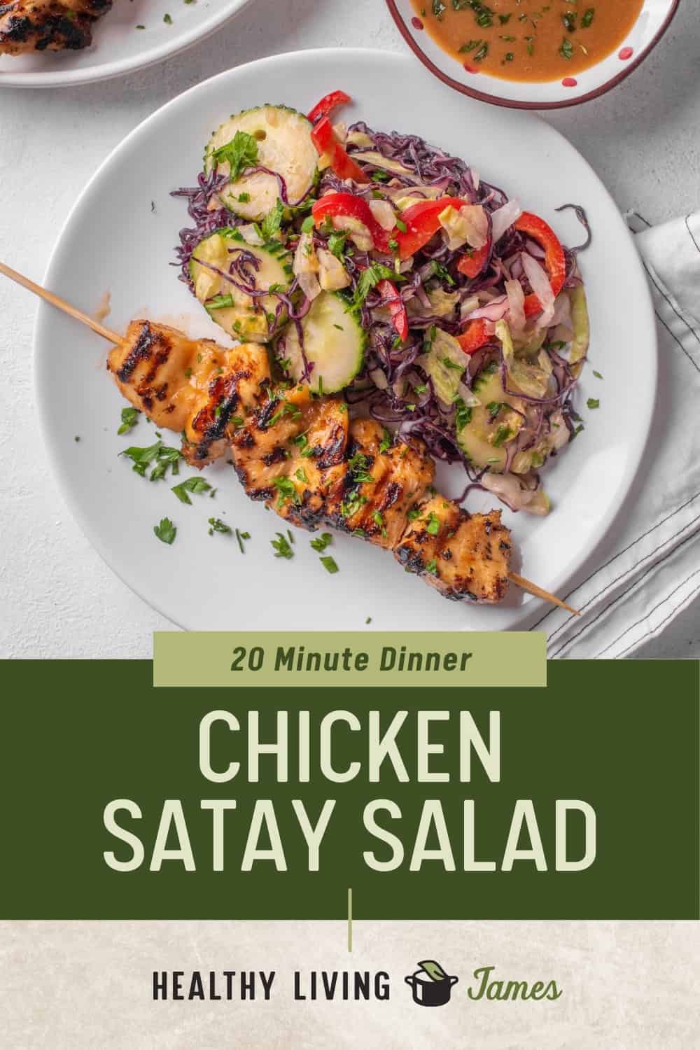 Chicken Satay Salad - Healthy Living James
