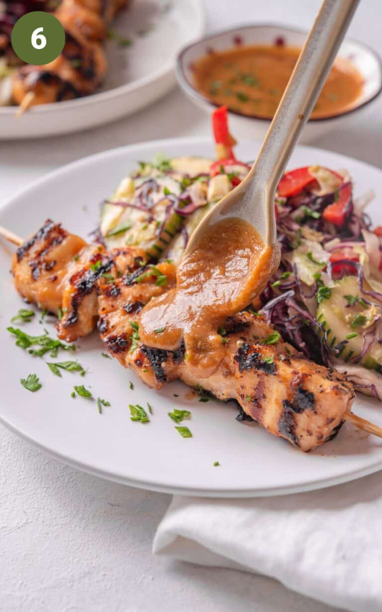 Chicken Satay Salad - Healthy Living James