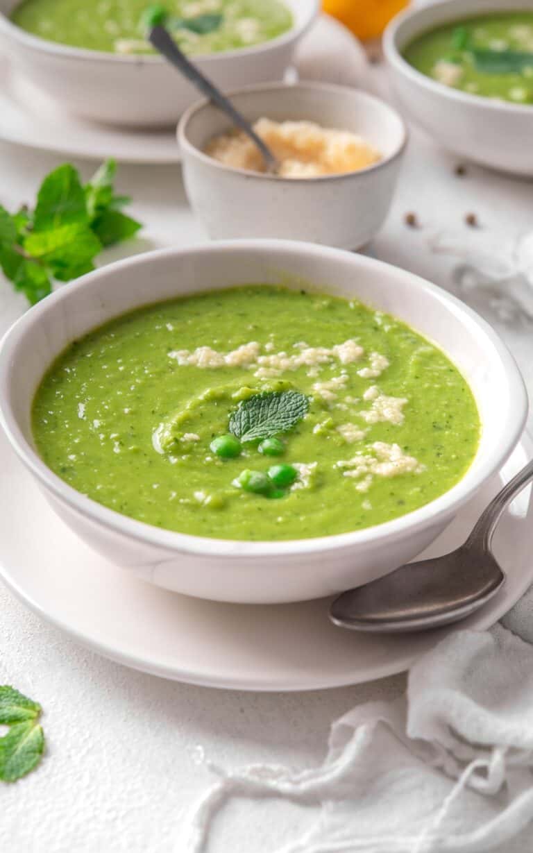 Easy Pea and Mint Soup - Healthy Living James