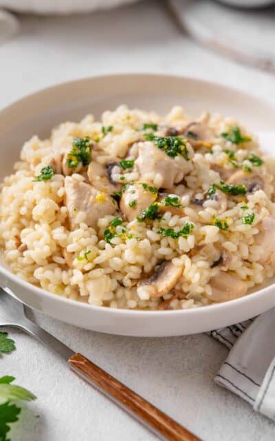 Easy Chicken and Mushroom Risotto - Healthy Living James